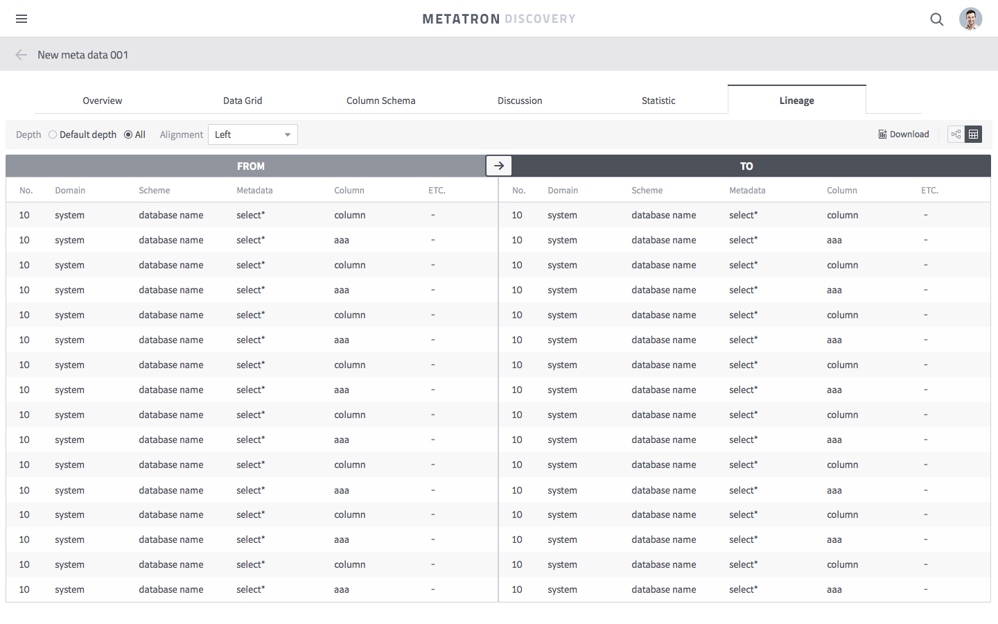 MDM Lineage screen redesign. Displaying the column's relationship in the Lineage screen · Issue ...