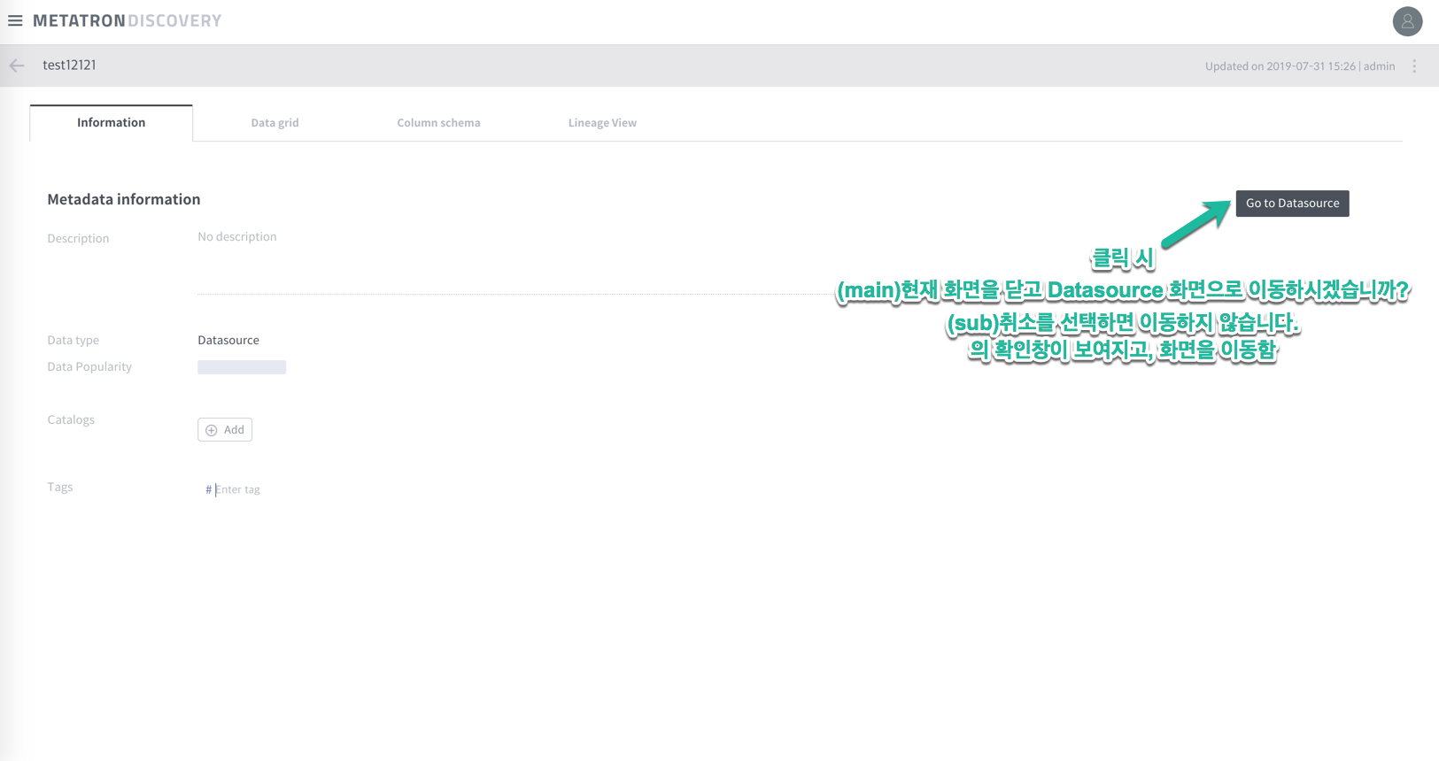 Improving Ux Between Data Source And Metadata · Issue 2426 · Metatron Appmetatron Discovery