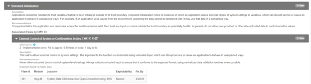 VERACODE - nLog Scan Issues - SQL Injection and Untrusted Initialization · Issue #3874 · NLog ...