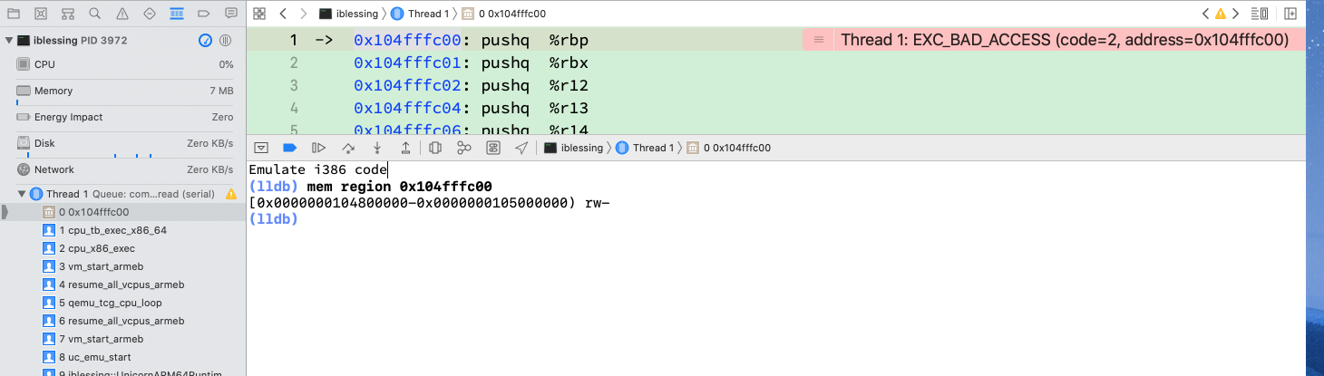 Unicorn (qemu part) will crash when run on Mac with SIP(System Integrity Protection) is on ...