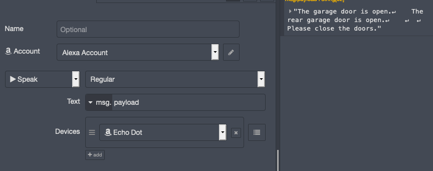 Getting Alexa to speak msg.payload · Issue #134 · 586837r/node-red-contrib-alexa-remote2 · GitHub