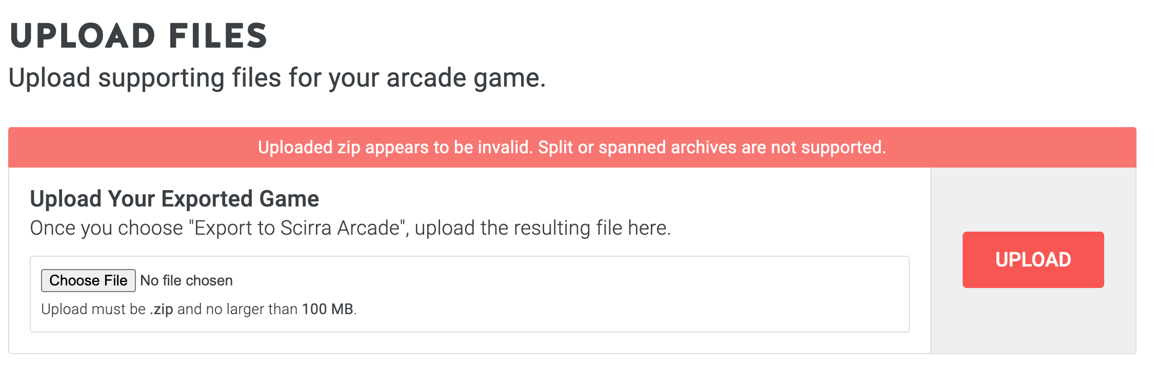 Exported Zip Rejected By Construct Arcade · Issue 6339 · Scirra 