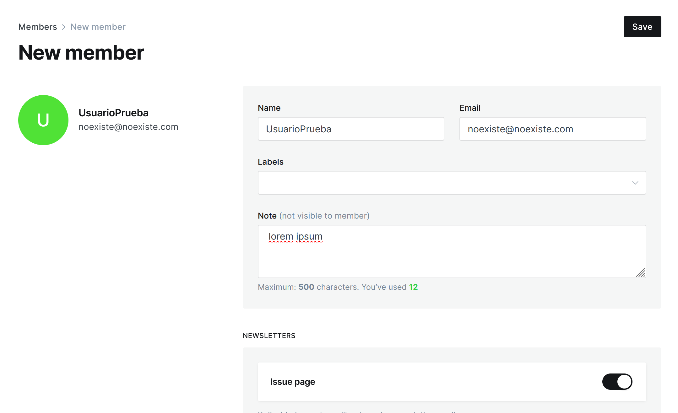 10-Crear miembros deja crear miembros con emails inválidos · Issue #6 · Pruebas-automatizadas ...