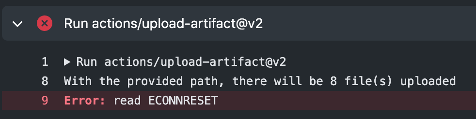 ECONNRESET · Issue #146 · actions/upload-artifact · GitHub