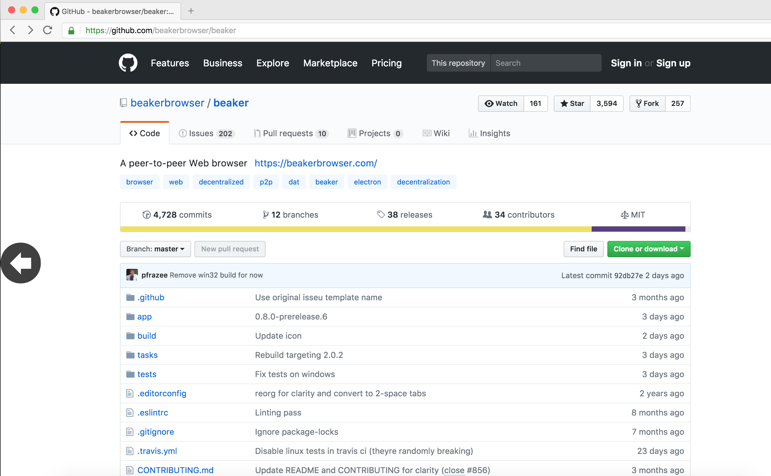 Swipe left icon stuck while using Mbpr · Issue #1017 · beakerbrowser ...