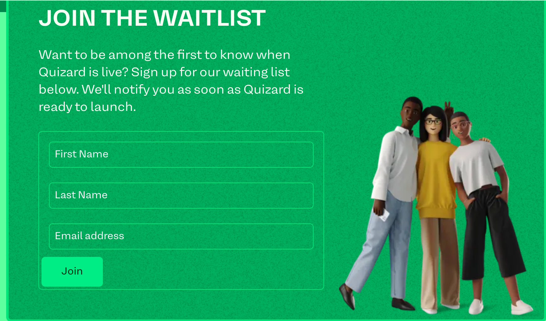 Add Firstname and lastname field to waitlist form · Issue #122 · quizardhq/frontend · GitHub