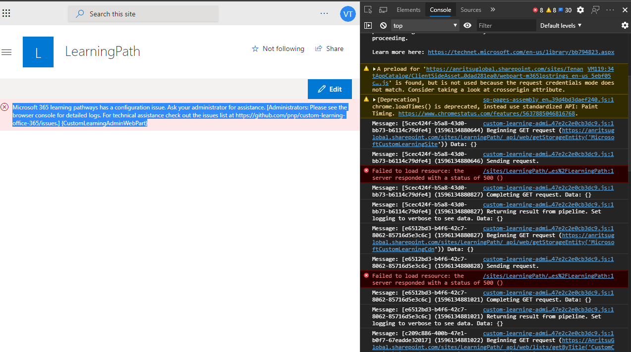 New installation version 4.1.2 - Learning pathway has configuration ...