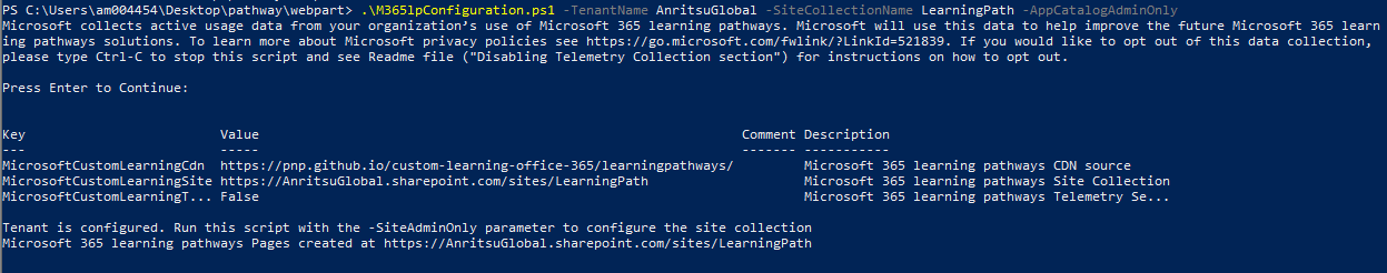 New installation version 4.1.2 - Learning pathway has configuration issue when initialize admin ...