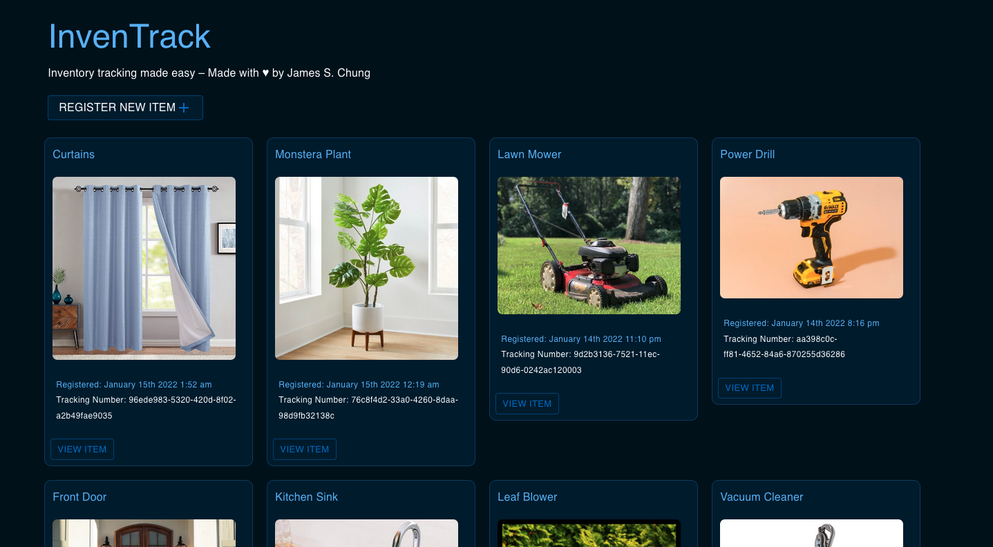 GitHub - schung53/inventrack: Practice with AWS and full-stack