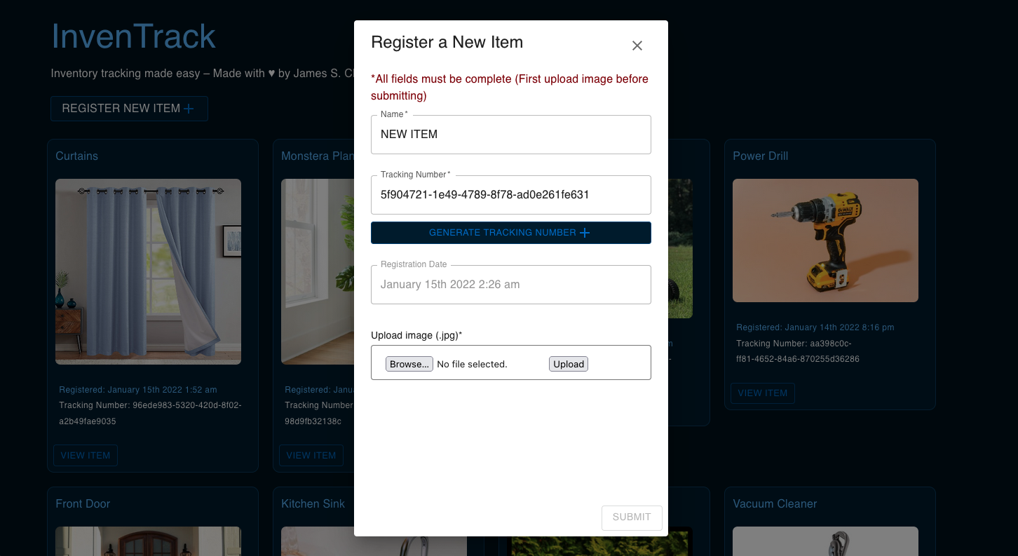 GitHub - schung53/inventrack: Practice with AWS and full-stack
