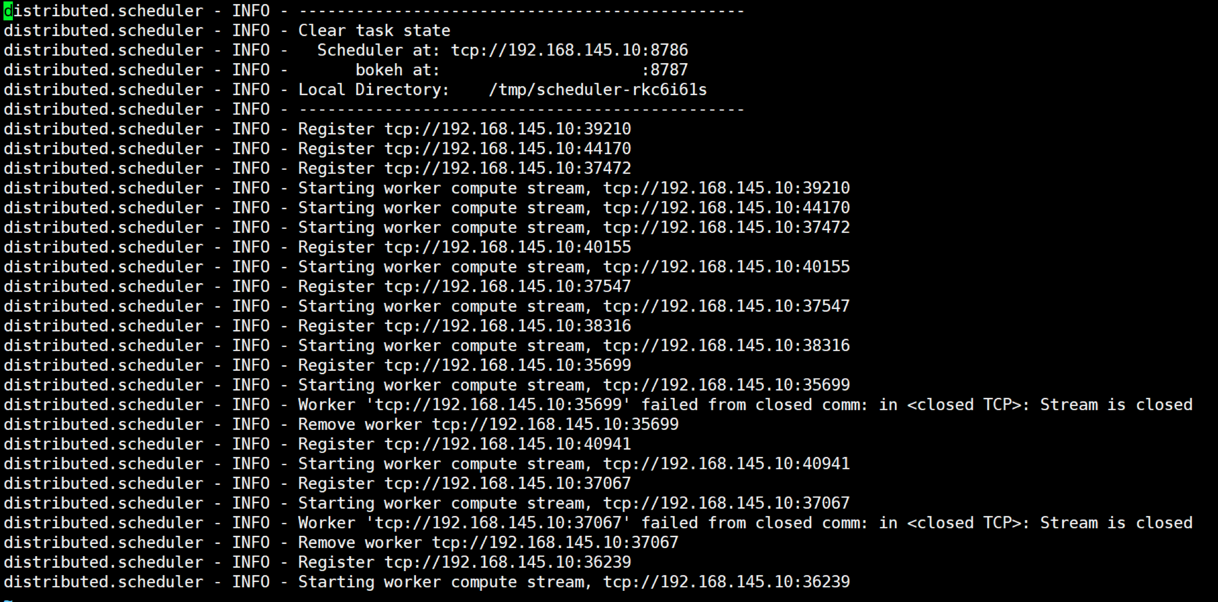 No response when connecting client to dask-scheduler · Issue #1837 · dask/distributed · GitHub