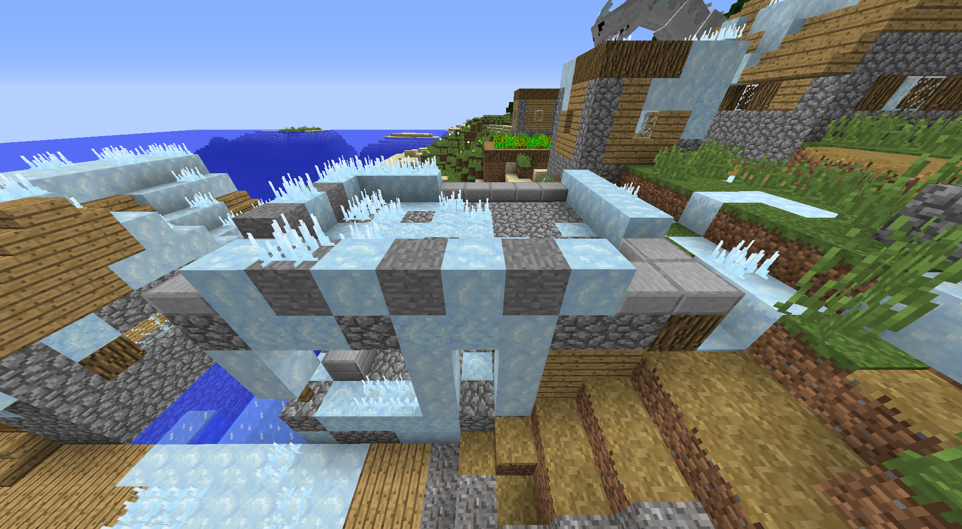 When stone slab freezes and turn into frozen stone and turn into stone ...