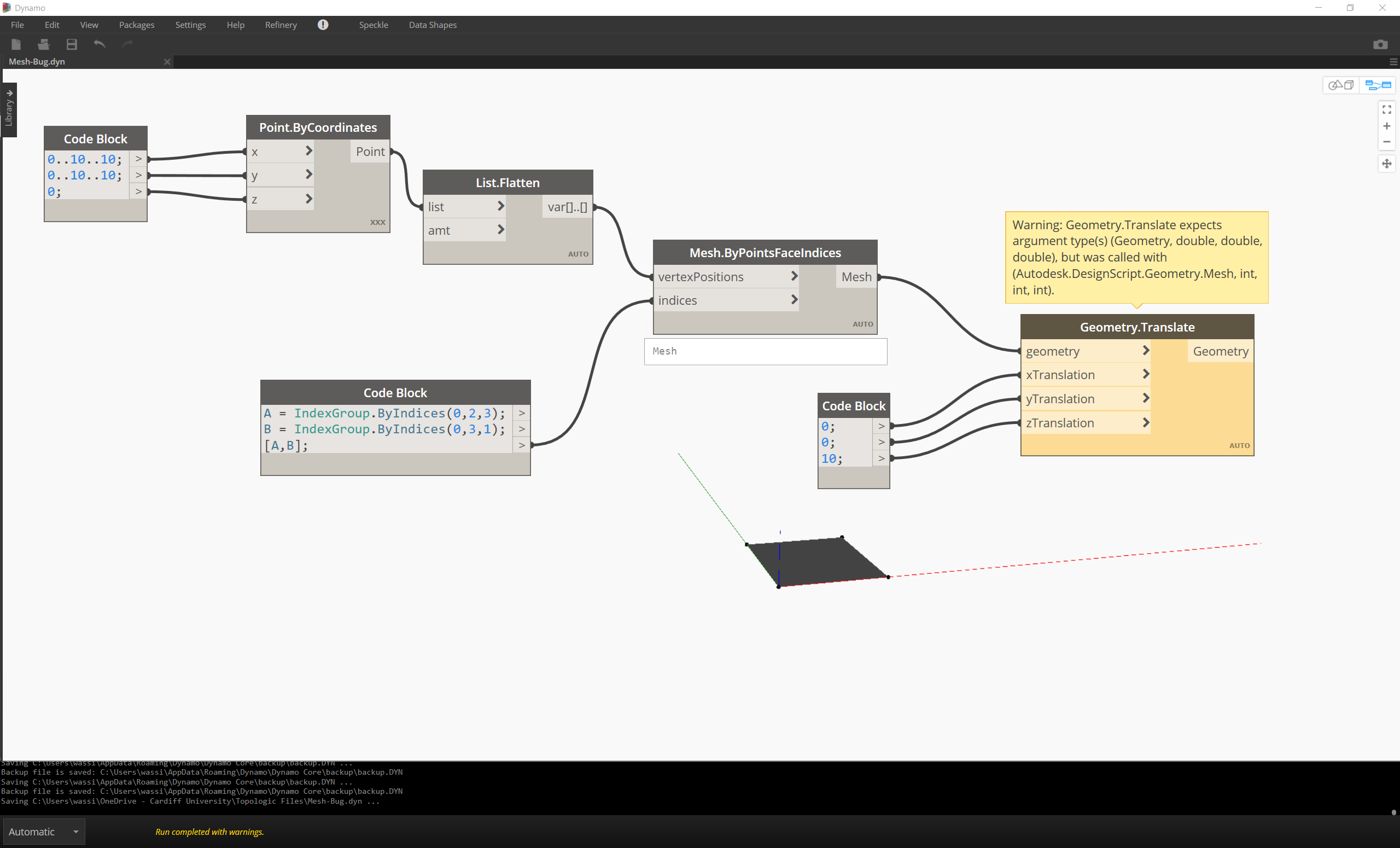 Why is Mesh not treated as a Geometry? · Issue #7 · DynamoDS/DynamoWishlist · GitHub