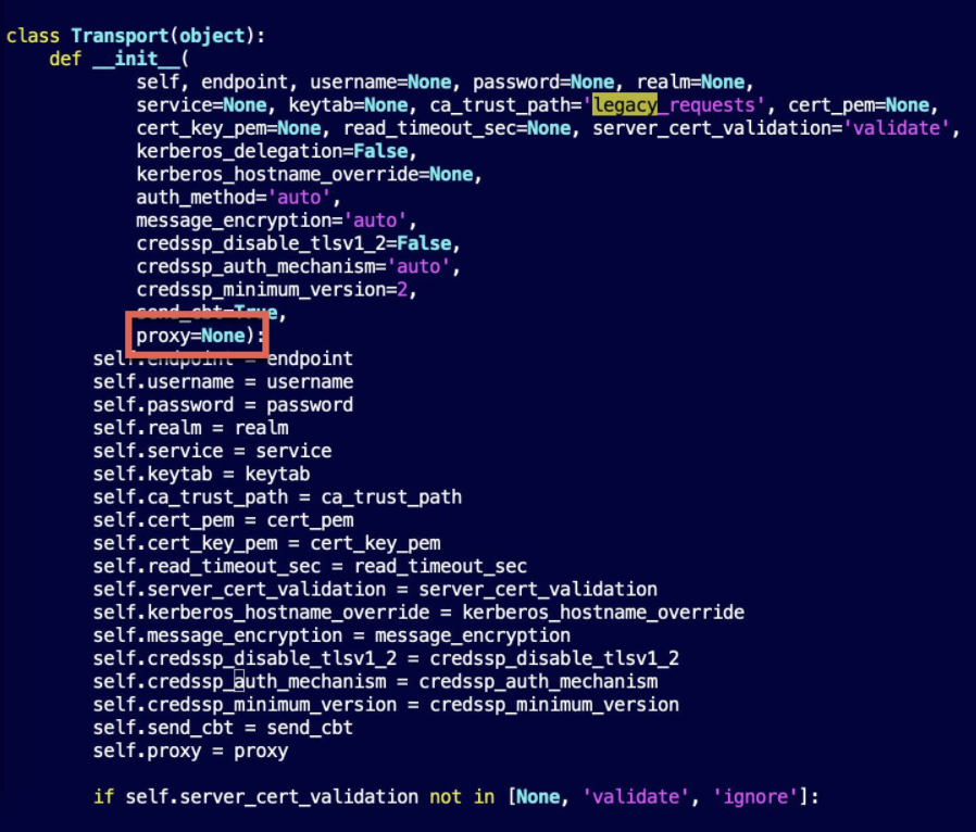 Add support for proxy exclusion for winrm connections · Issue #73748 ...