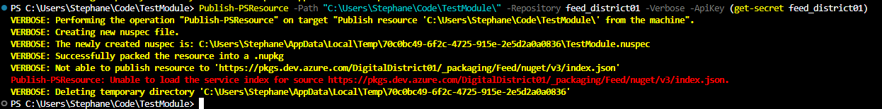 Publish Psresource Doesn Repositories · Issue 1203 · Powershell