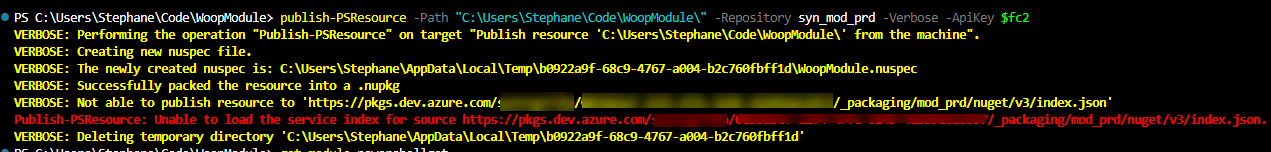 Publish-PsResource doesn't work on dev.azure.com repositories · Issue #1203 · PowerShell ...