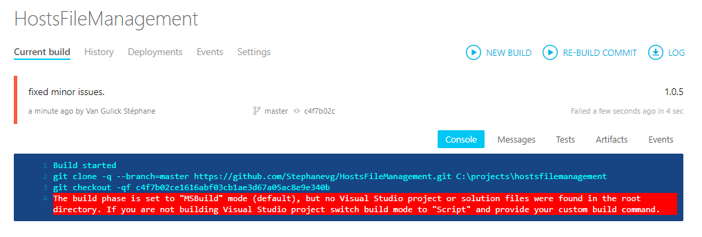Appveyoryml Is Ignored And Web Settings Are Used Instead · Issue 2689 · Appveyorci · Github