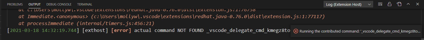 Click the bulbs to Organize imports throws the error · Issue #1840 · redhat-developer/vscode ...