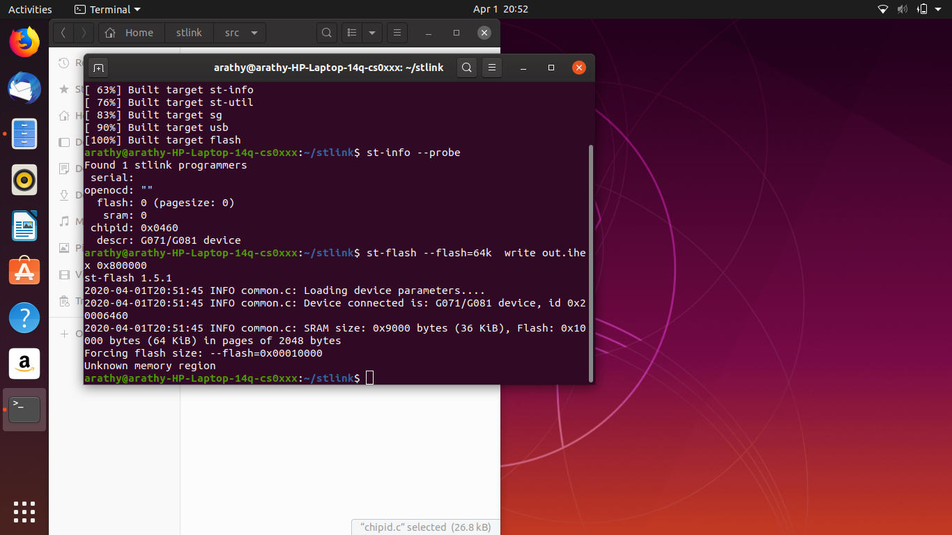 STM32G071G8U6/STLINK-V2 issue in flashing · Issue #905 · stlink-org/stlink · GitHub