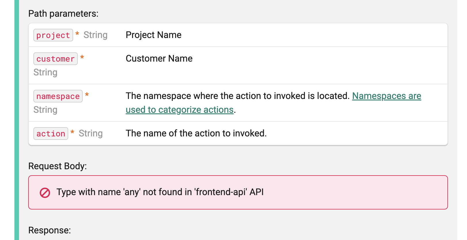 Avoid error message for JSON types in request body + allow adding description · Issue #1447 ...