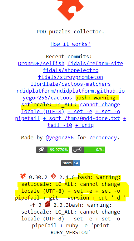 warning: setlocale: LC_ALL: cannot change locale (UTF-8) · Issue #210 · yegor256/0pdd · GitHub