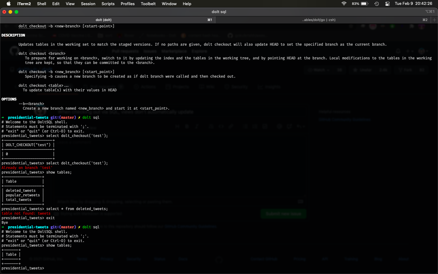 When Checking Out Via Sql Views Don T Automatically Update · Issue 1318 · Dolthub Dolt · Github