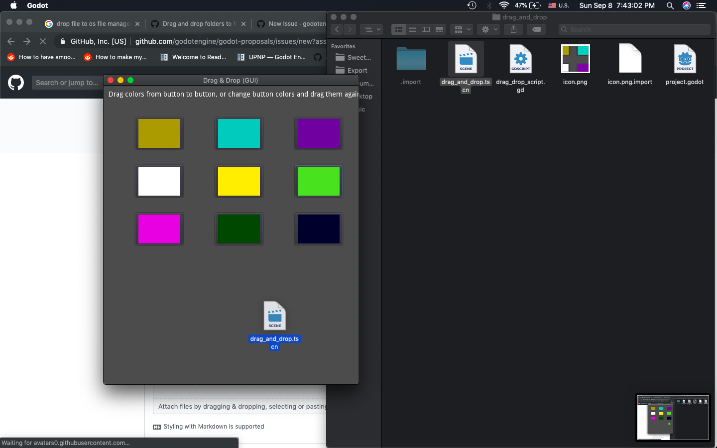 Implement drag-and-drop from a Godot project to the OS file manager (filesystem) · Issue #50 ...