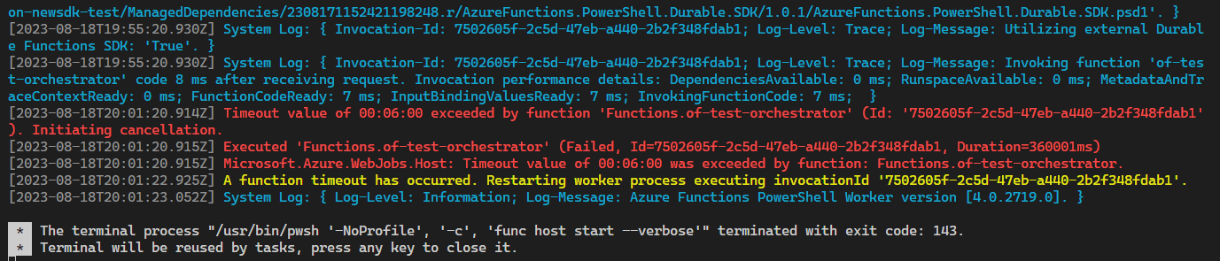 Durable activity failures still not working properly in Fan out/Fan in ...