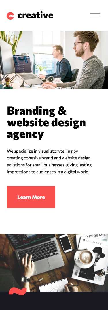 GitHub - davidrhyne/creative-single-page-site: frontmentor.io exercise ...