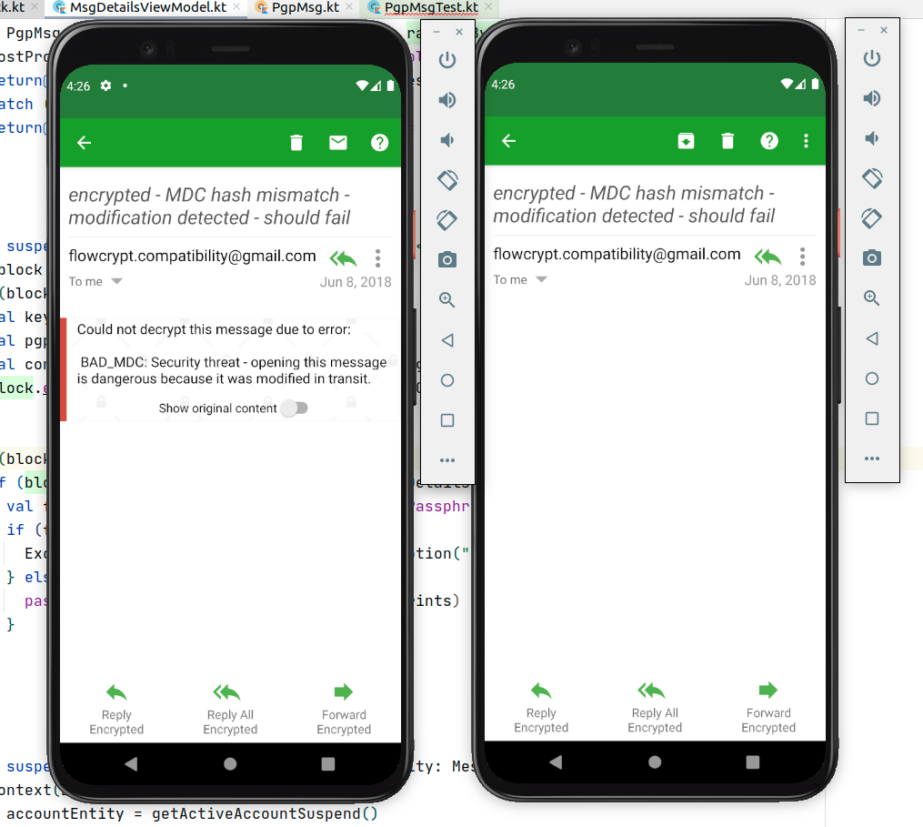 Kotlin decrypt: rendering of MDC error · Issue #1363 · FlowCrypt/flowcrypt-android · GitHub