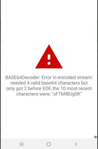 BASE64Decoder: error in encoded stream: early EOF · Issue #1553 · FlowCrypt/flowcrypt-android ...