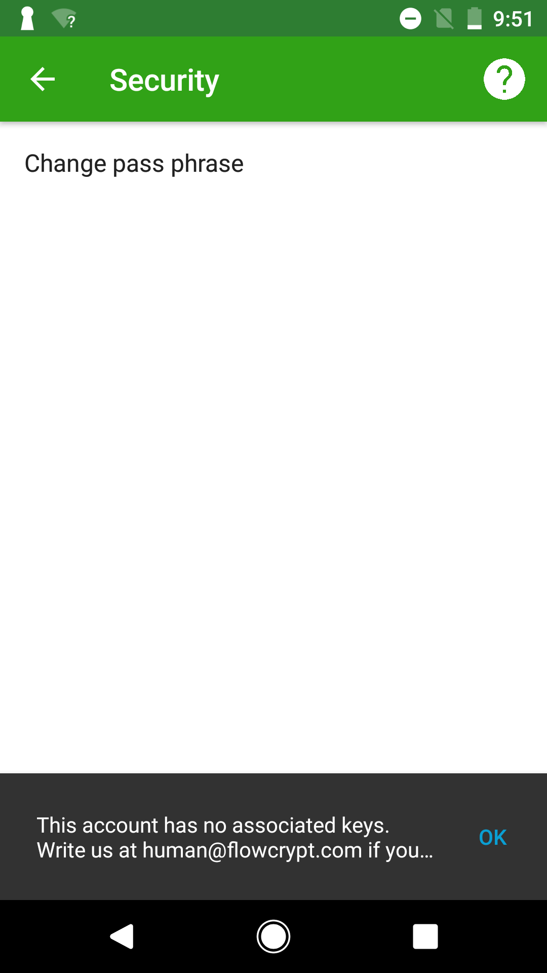 whole toast error message doesn't show · Issue #594 · FlowCrypt/flowcrypt-android · GitHub