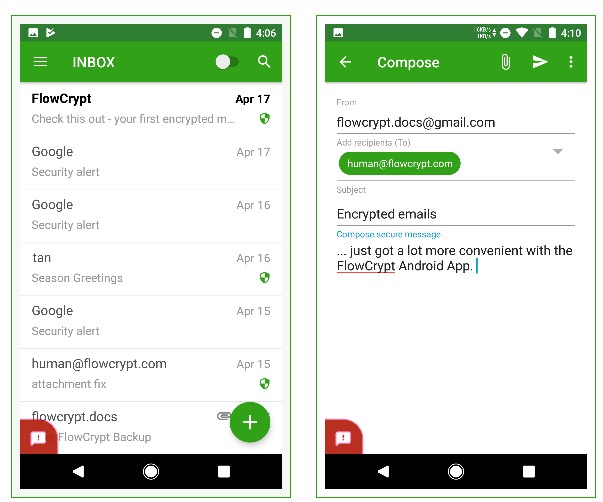 Add a feedback action button to all screens · Issue #680 · FlowCrypt/flowcrypt-android · GitHub