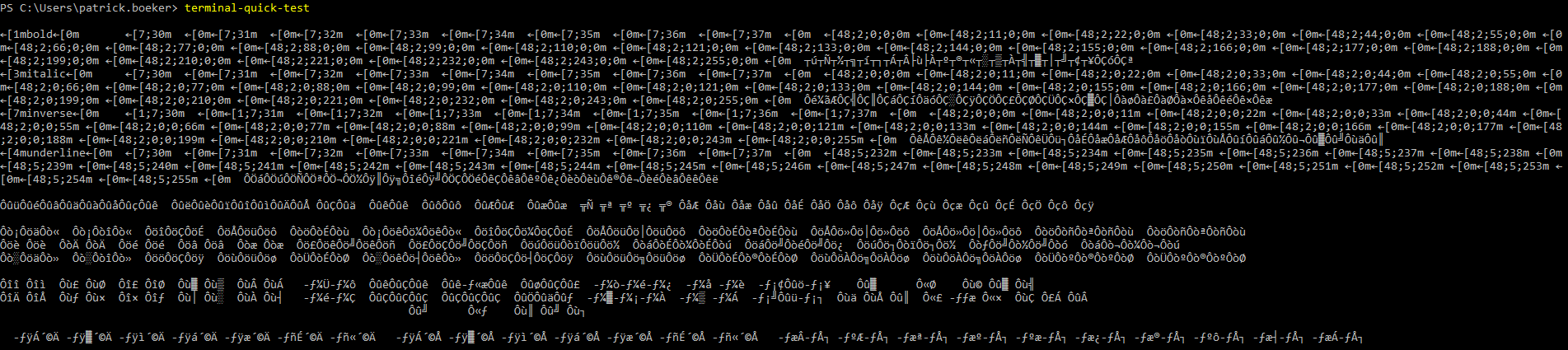 Windows 10, classic console, UTF-8, Consolas Font, Powershell 7 · Issue #7 · japhb/Terminal ...