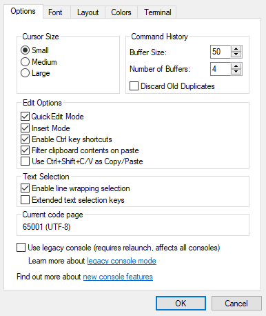 Windows 10, classic console, UTF-8, Consolas Font, Powershell 7 · Issue #7 · japhb/Terminal ...