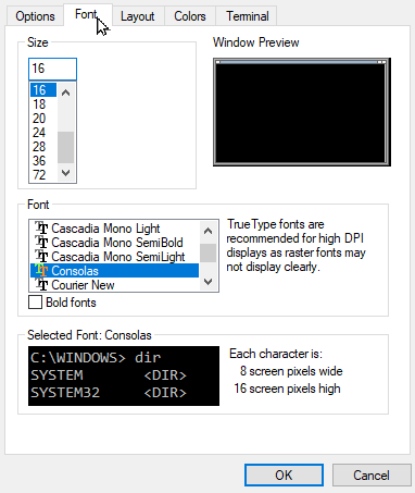 Windows 10, classic console, UTF-8, Consolas Font, Powershell 7 · Issue #7 · japhb/Terminal ...