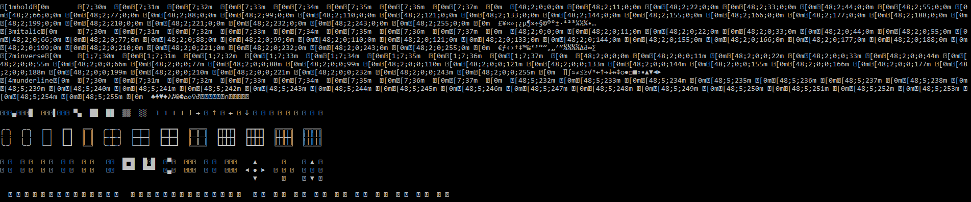 Windows 10, classic console, UTF-8, Consolas Font, Powershell 7 · Issue #7 · japhb/Terminal ...