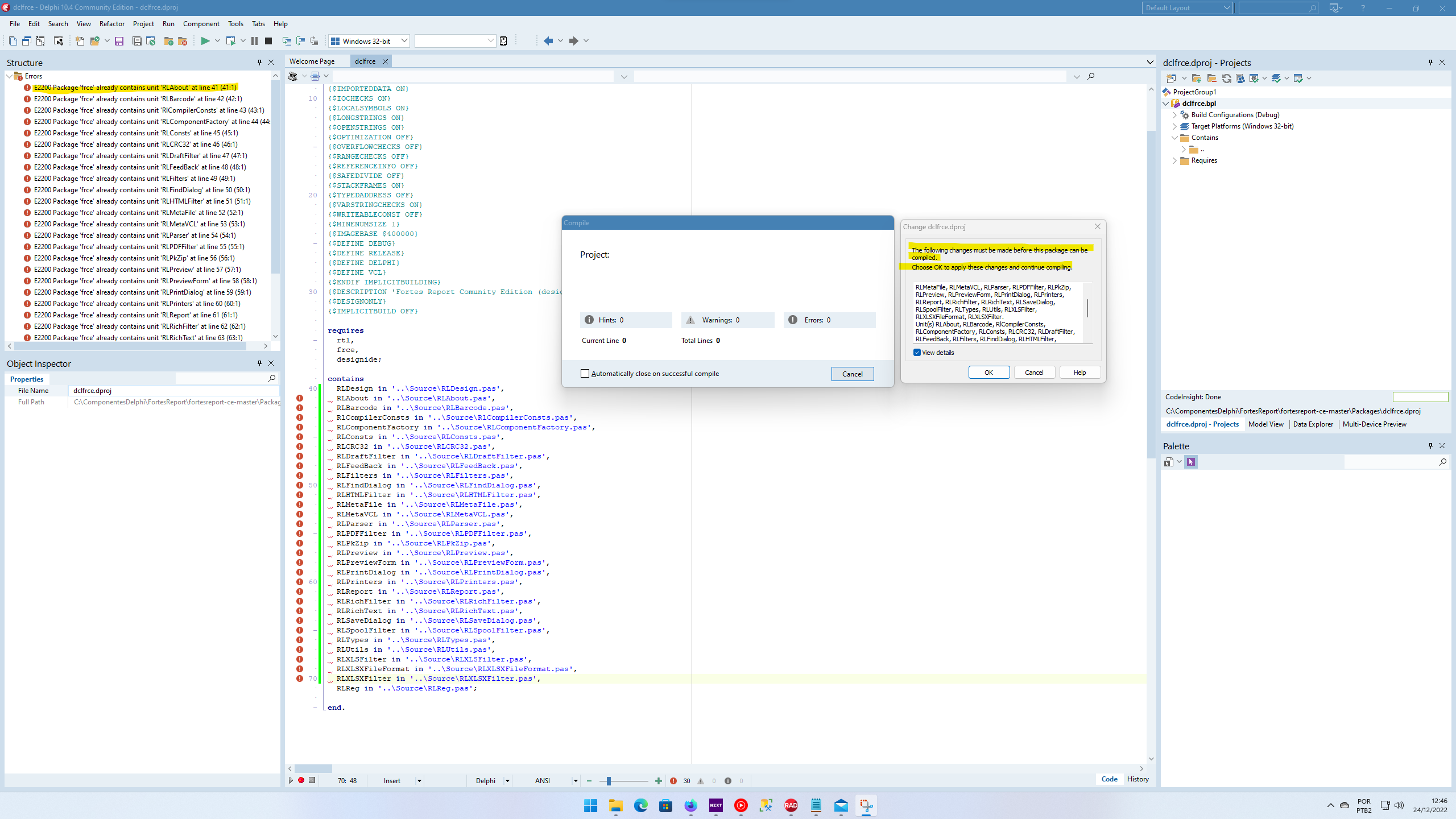 Instalação Delphi 10.4.2 · Issue #306 · fortesinformatica/fortesreport ...