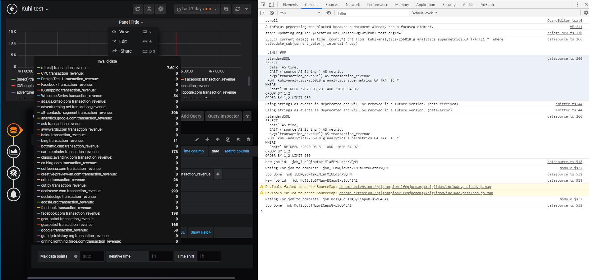 Invalid date on graph chart · Issue #231 · doitintl/bigquery-grafana · GitHub