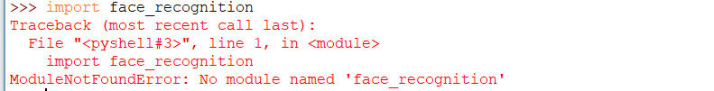 Modulenotfounderror No Module Named Face Recognition In Idle Even Though All The Packages