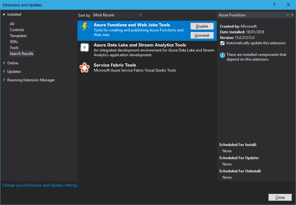 New Azure Functions Visual Studio 2017: project creation failed · Issue #656 · Azure/Azure ...