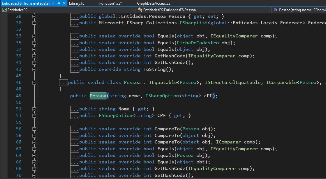 Go to Definition is showing metadata instead actual F# code in a C# ...