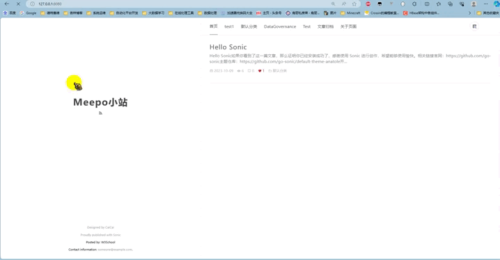 配置了页脚，刷新页面的时候会在左上角浮现 · Issue #320 · go-sonic/sonic · GitHub