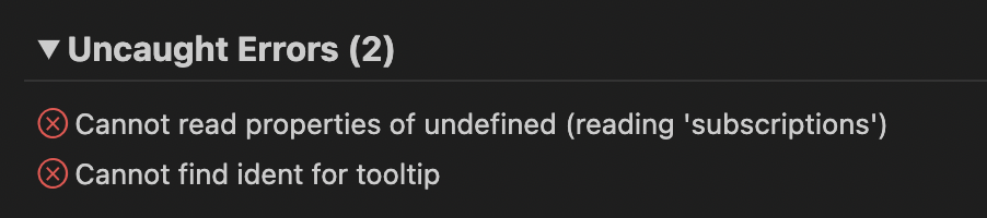 Functionality-breaking errors on Gitpod - Cannot read properties of null (reading 'content ...