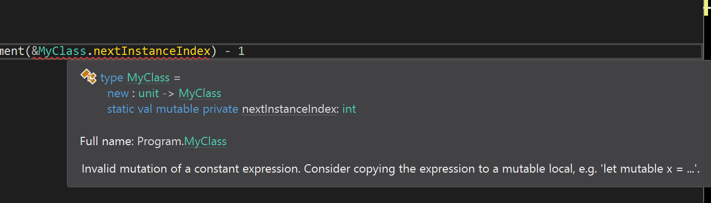 [From VSTS] Getting ref to static mutable field is an error in F# 4.5 · Issue #5420 · dotnet ...