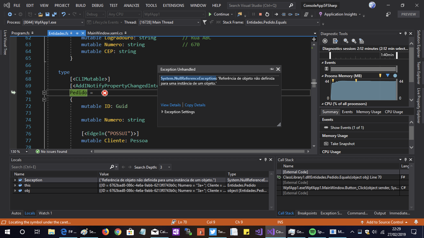 F# throwing System.NullReferenceException out of nowhere. · Issue #6299 · dotnet/fsharp · GitHub