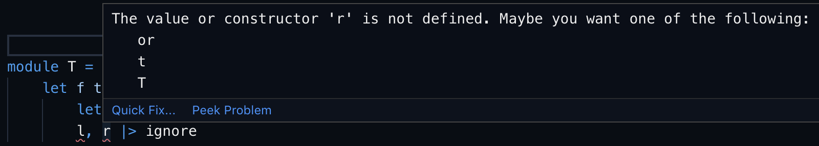 Confusing error message when missing parentheses in let-bound pattern match and tree structure ...