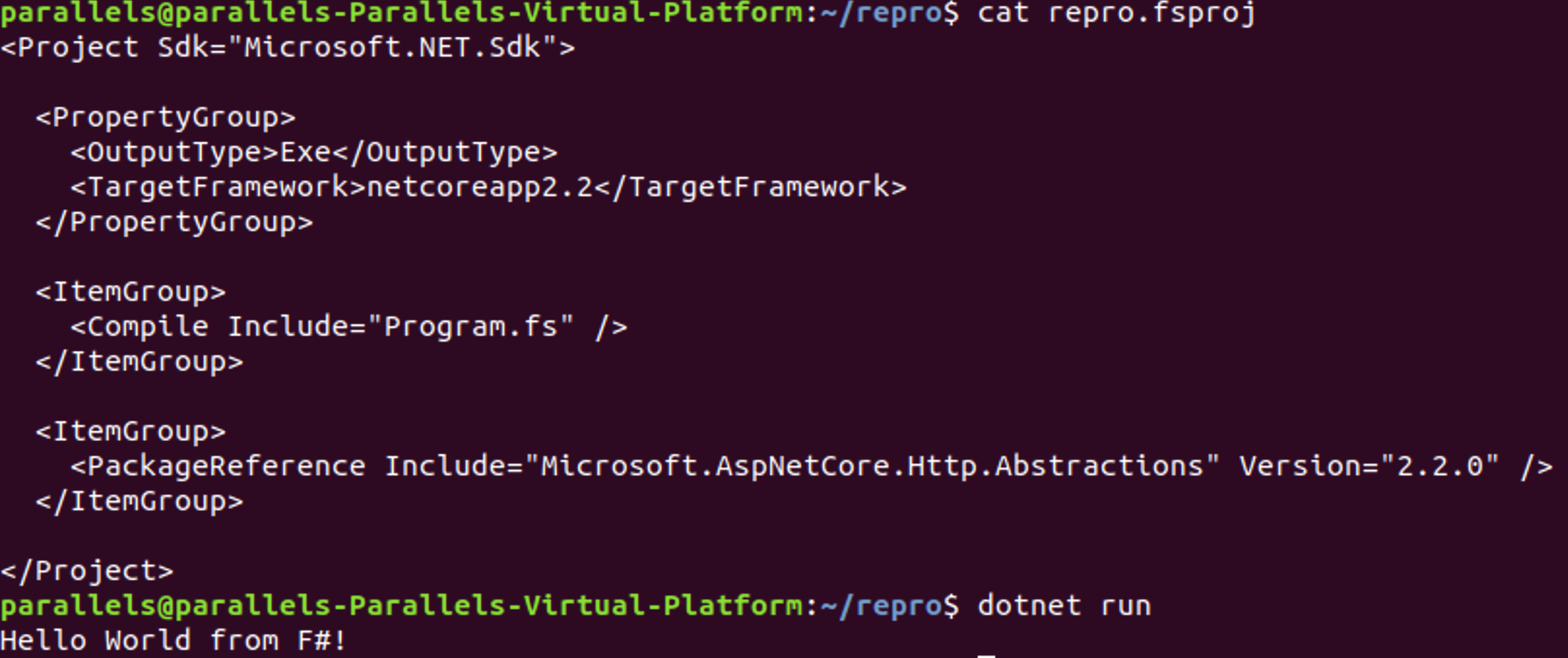 "error FS3160: Problem reading assembly" when referencing Microsoft.AspNetCore.Http.Abstractions ...