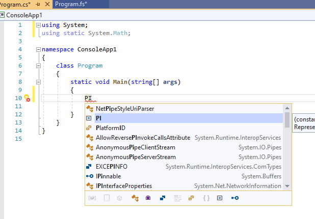 Cannot Reference Static Fields In Static Classes When Opening That Static Class · Issue 7274 