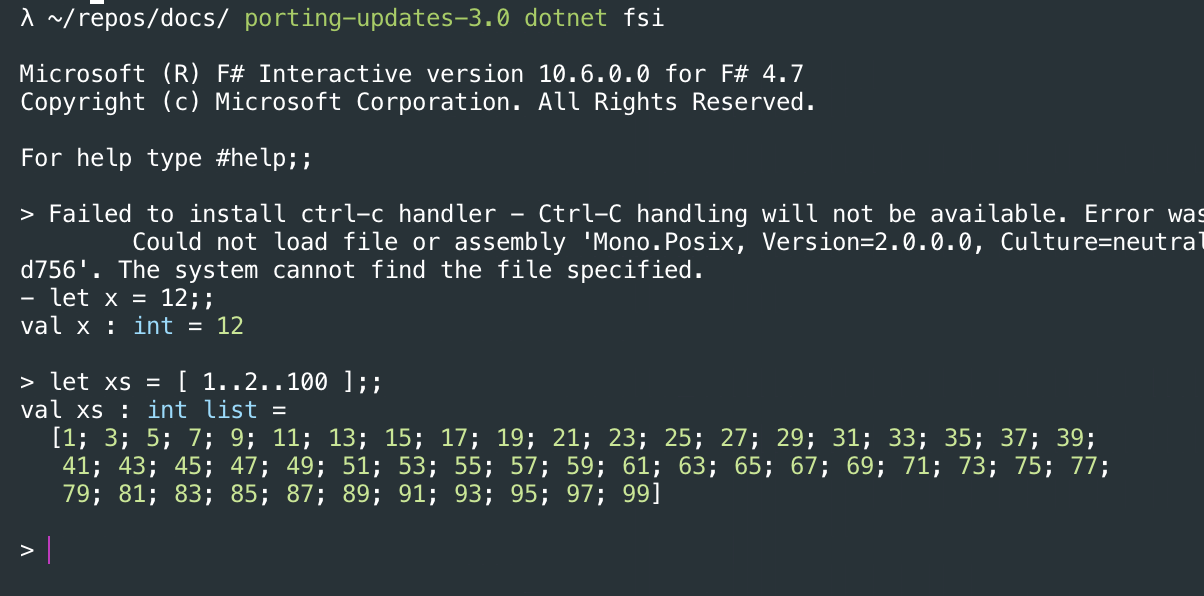Multiple Reports That Fsi Does Not Work In Dotnet Core 3 Without Mono · Issue 7614 · Dotnet